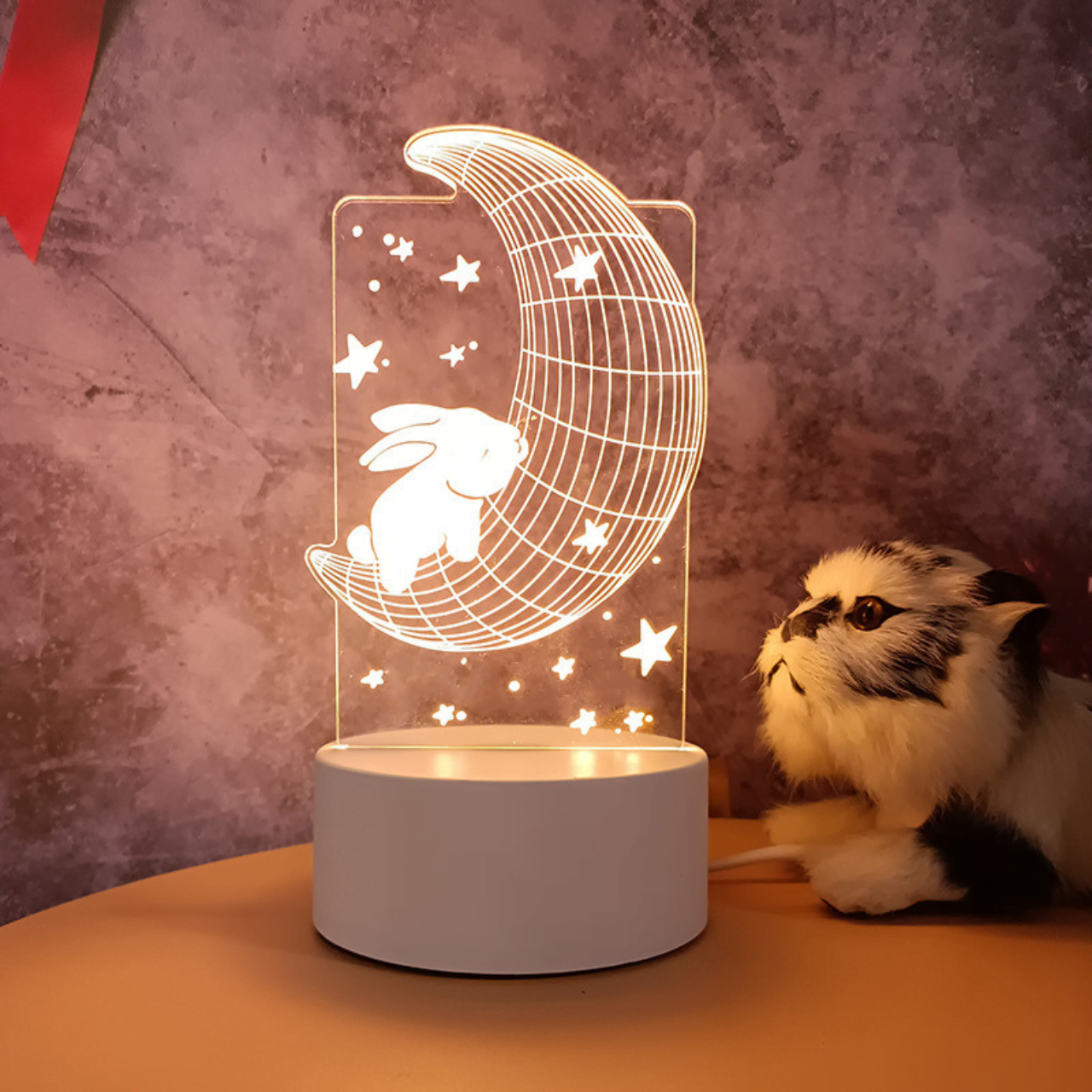 Custom LED Desk Lamp Singapore – Branded Single Color Acrylic Lamp