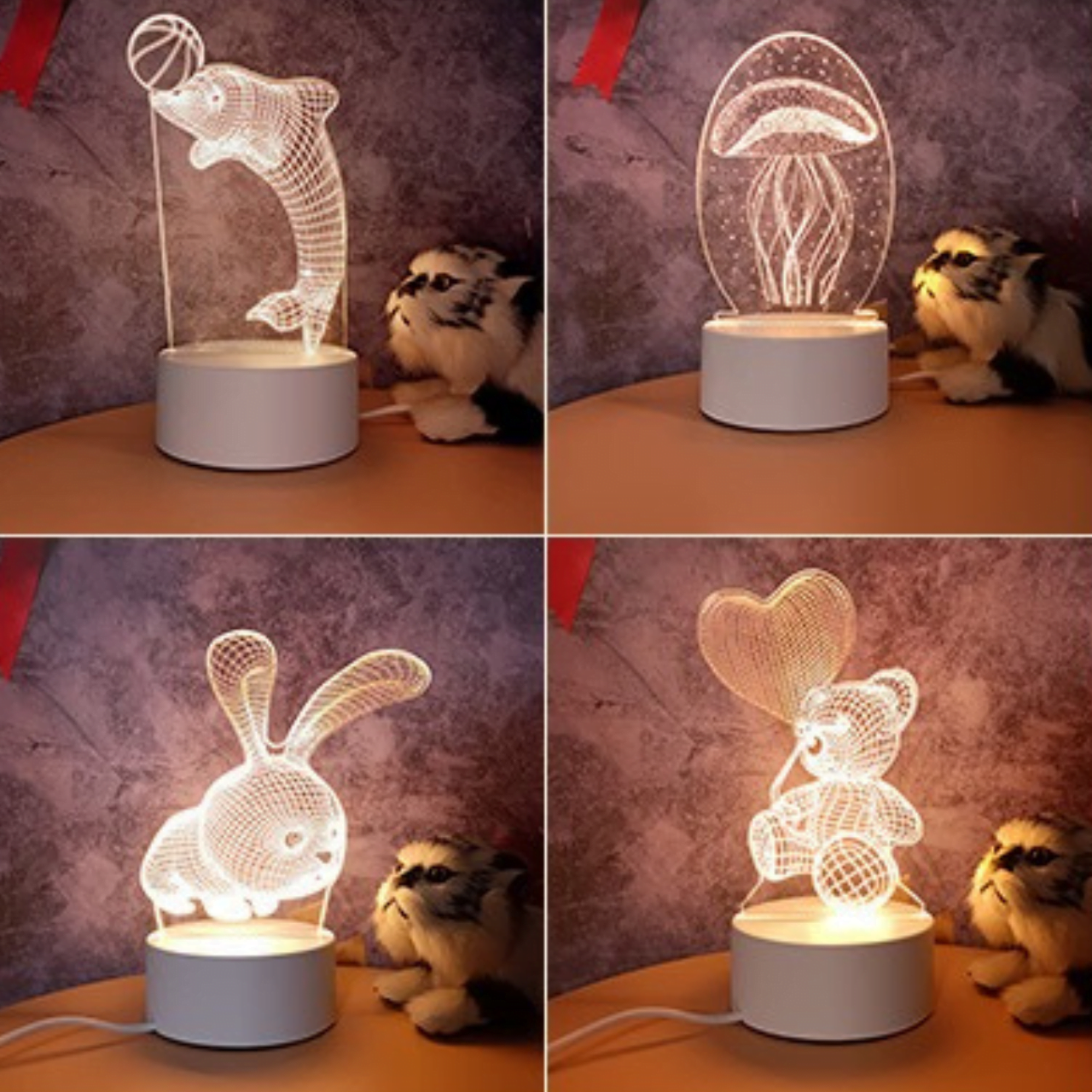 Custom LED Desk Lamp Singapore – Branded Single Color Acrylic Lamp