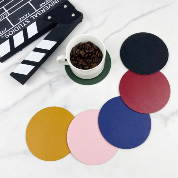 Customised PU Leather Coaster - Innovaid